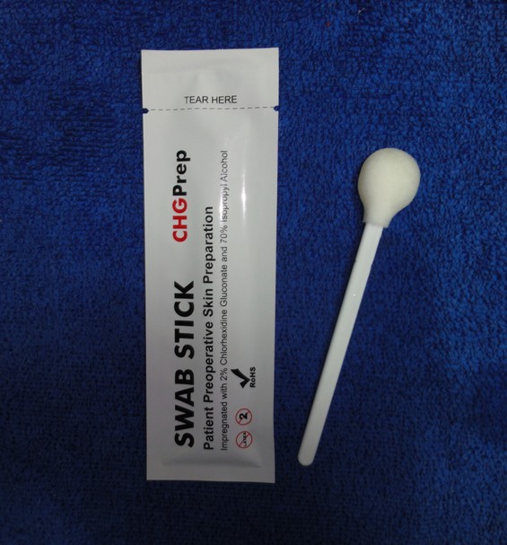 Surgical Skin Antiseptic Preparation Foam CHG Swabs Self Sterilization