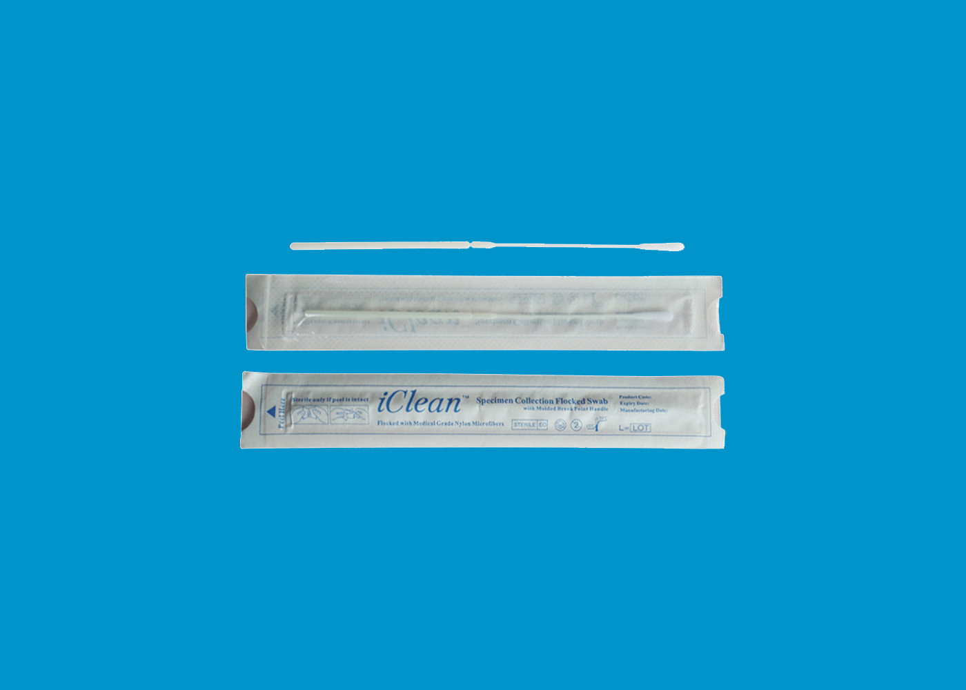 Sampling Flocked Nasopharyngeal Flu Swab / Flu Test Nose Swab Oval Tip ...