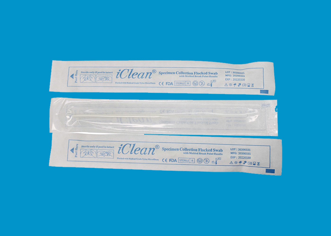 Transport Specimen Collection Nylon Flocked Swabs Nasal Viral Transport ...