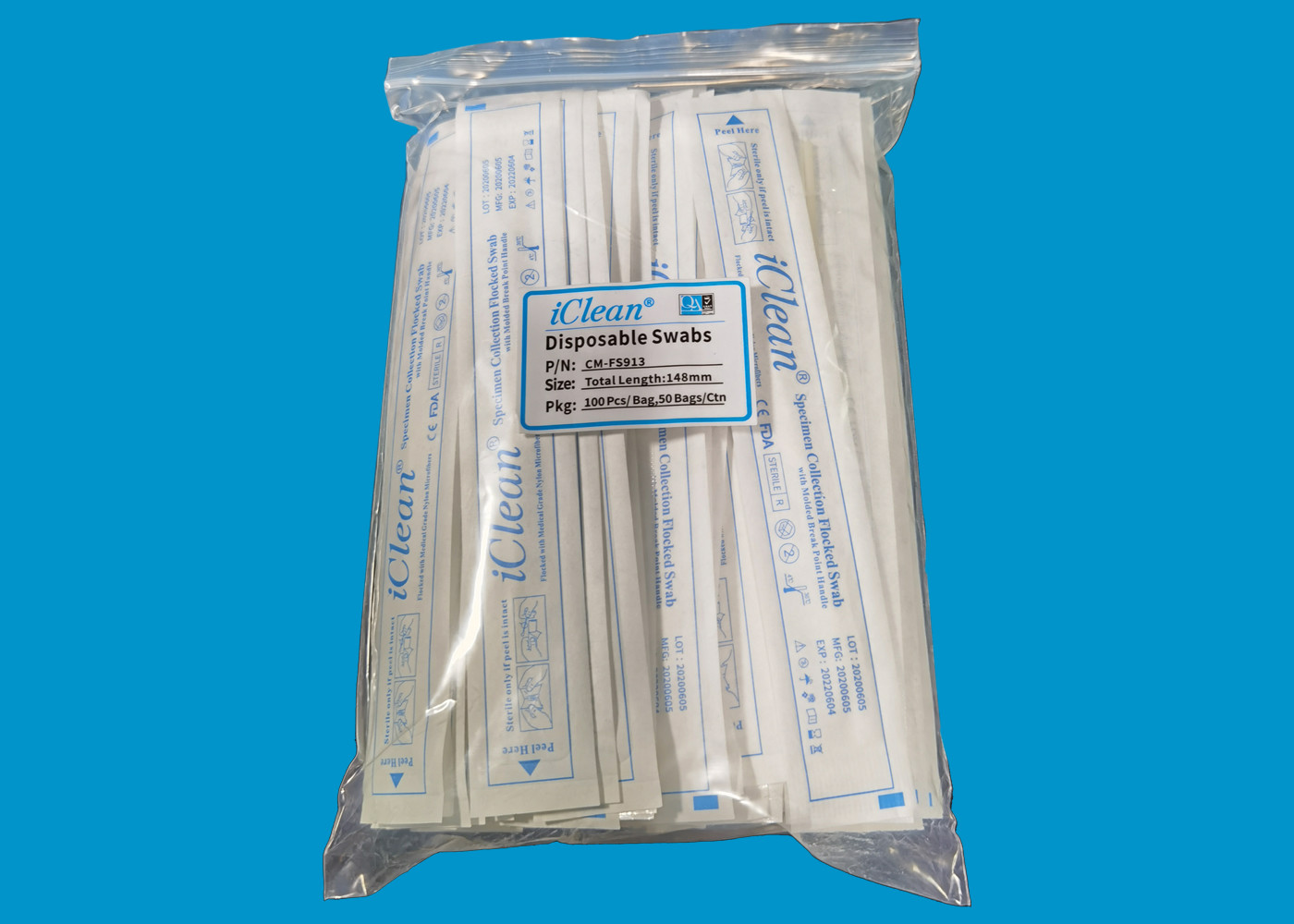 Nasal Pharyngeal Swabs Sterile Mouth Flocked Nylon Swab DNA Test Nylon ...