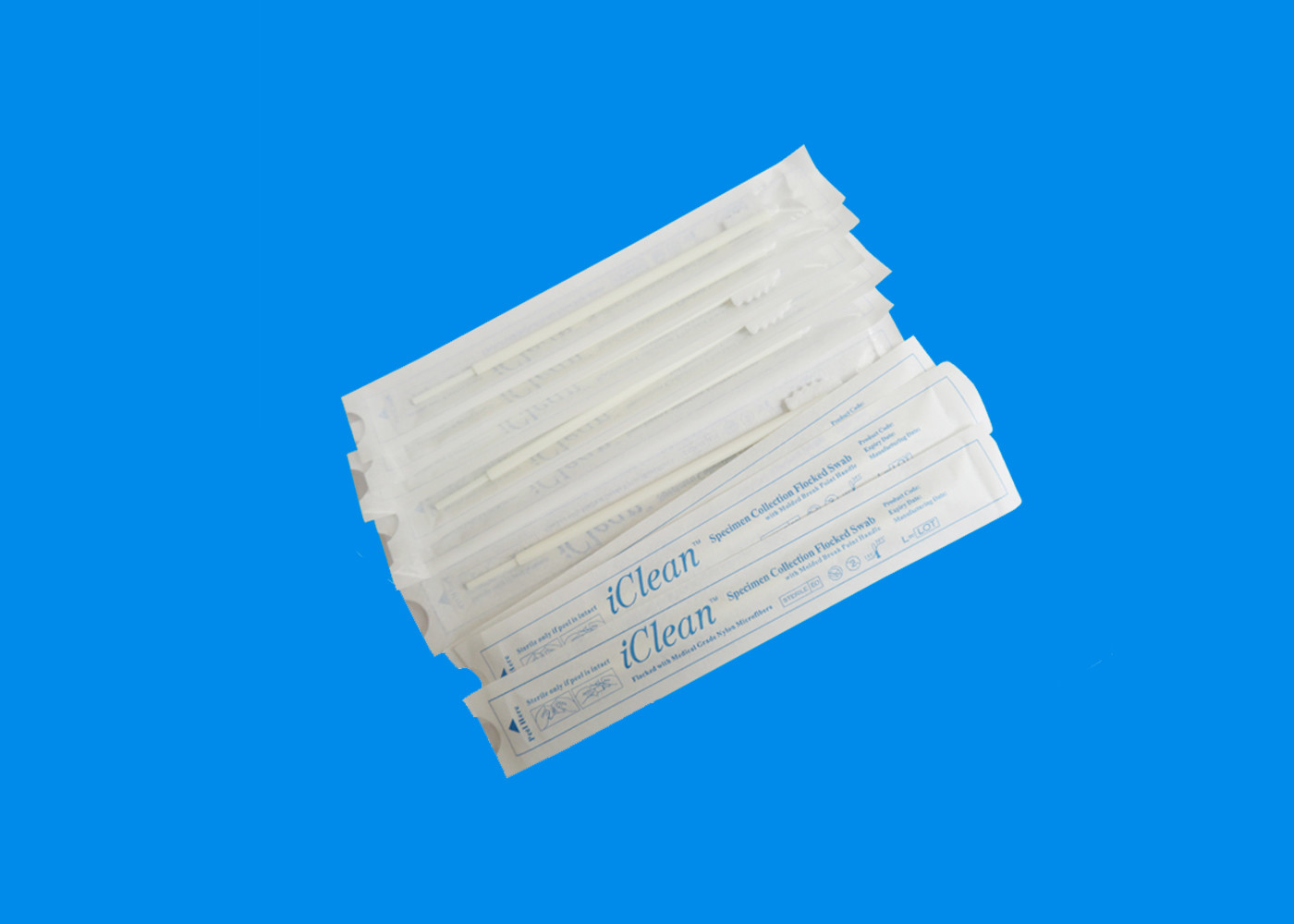 Flu Virus Collection Medical Nasal Flocked Swabs / ABS Flu Nasal Swab